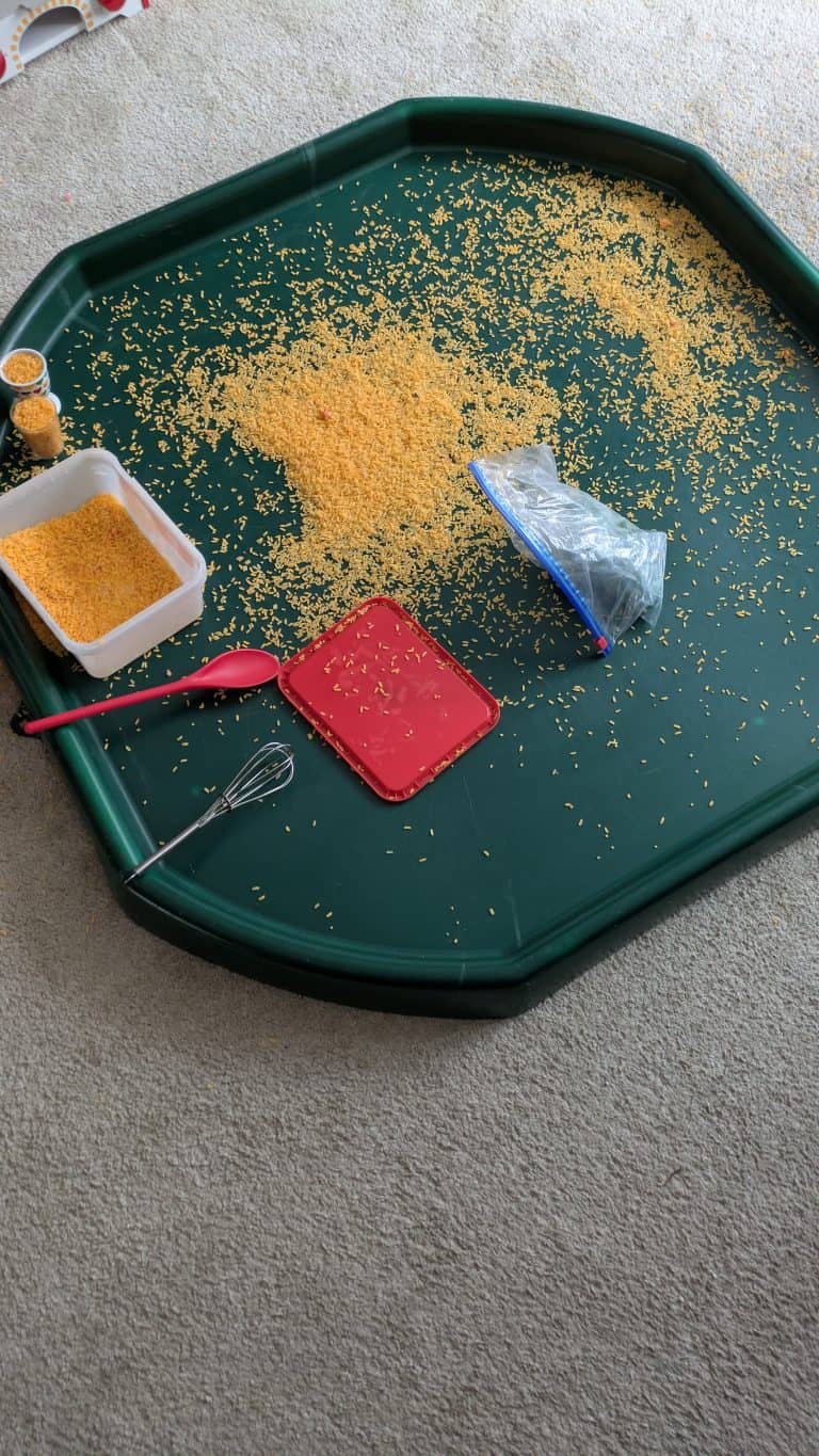 How To Make A Rice Sensory Bin – Fun Family Home